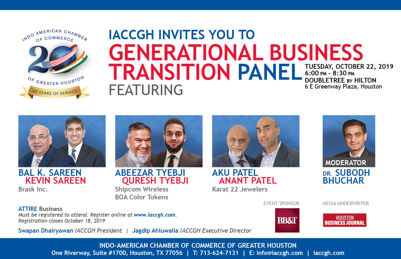 Generational Business Transition Panel | The Indo-American Chamber of ...